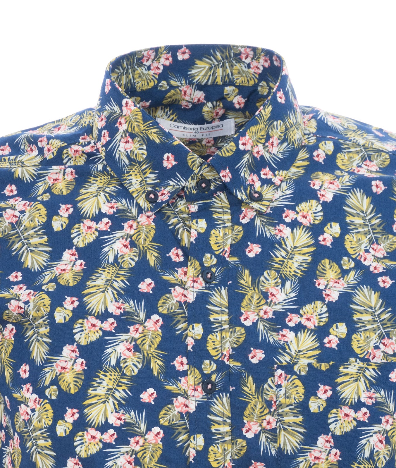 Camisa Informal Manga Corta Para Hombre Camisería Europea